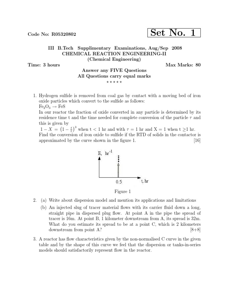 Chemical Reaction Engineering Q&A Guide | PDF