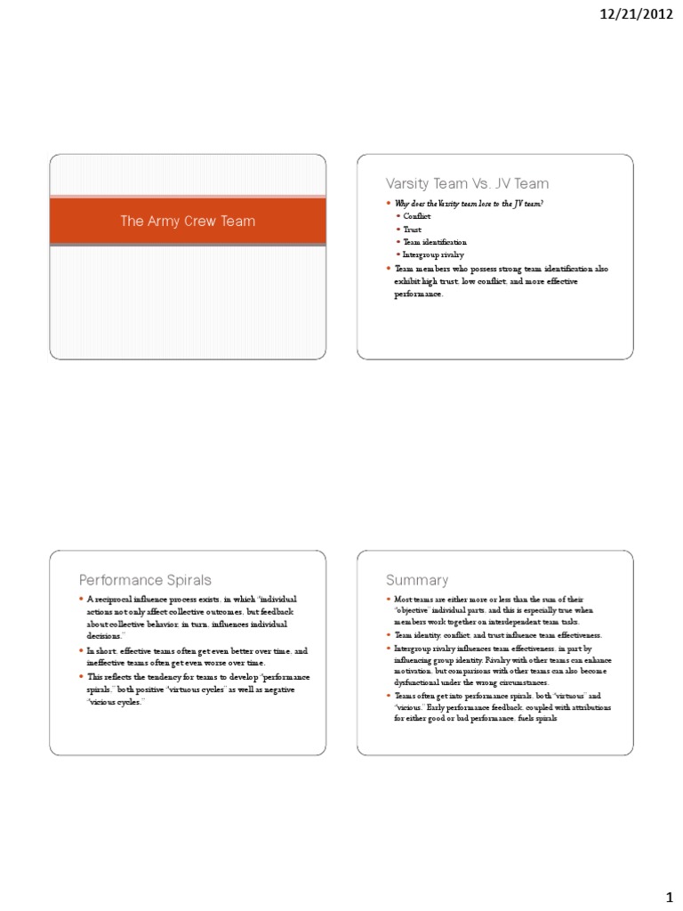 The Army Crew Team Handout | PDF