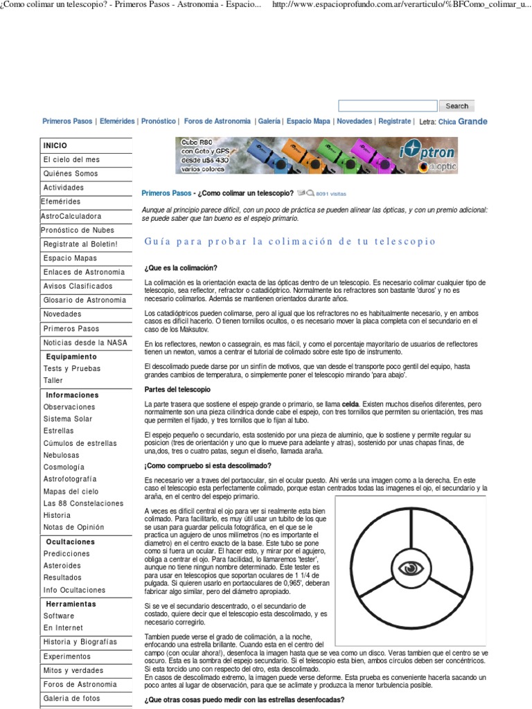 Como Colimar Un Telescopio | PDF