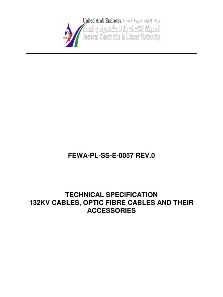 FEWA | PDF | Cable | Insulator (Electricity)