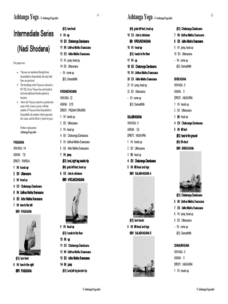 Ashtanga Vinyasa Yoga Intermediate Series | PDF | Asana | Hindu Prayer ...