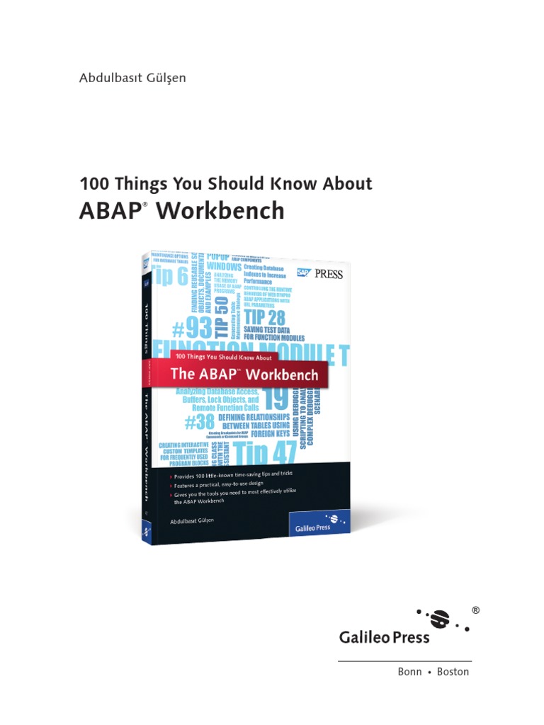 Sappress 100 Things Abap Workbench | PDF | Business | Technology & Engineering