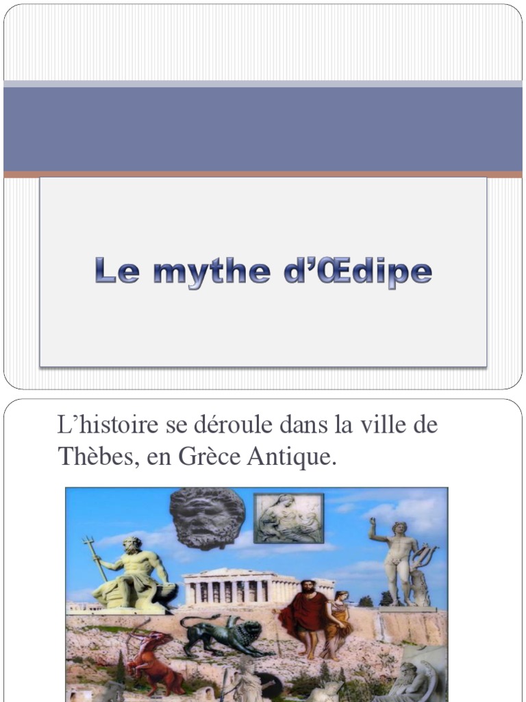 Mythe D'oedipe | PDF | Œdipe | Mythologie de Thèbes