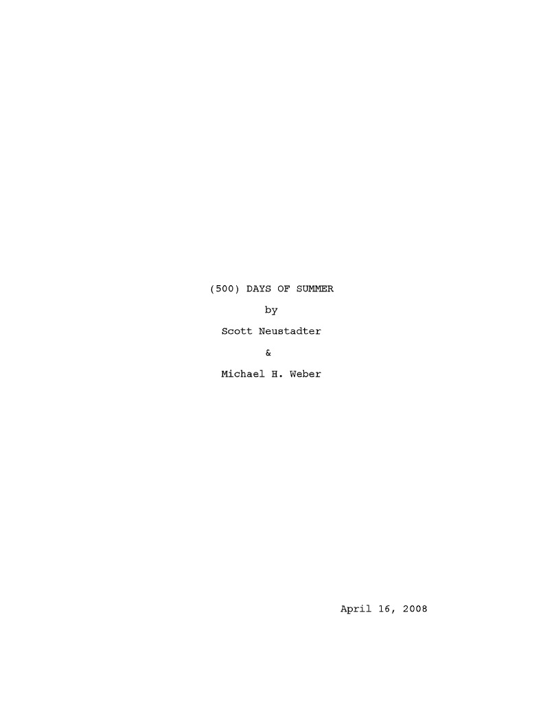 500 Days of Summer | PDF