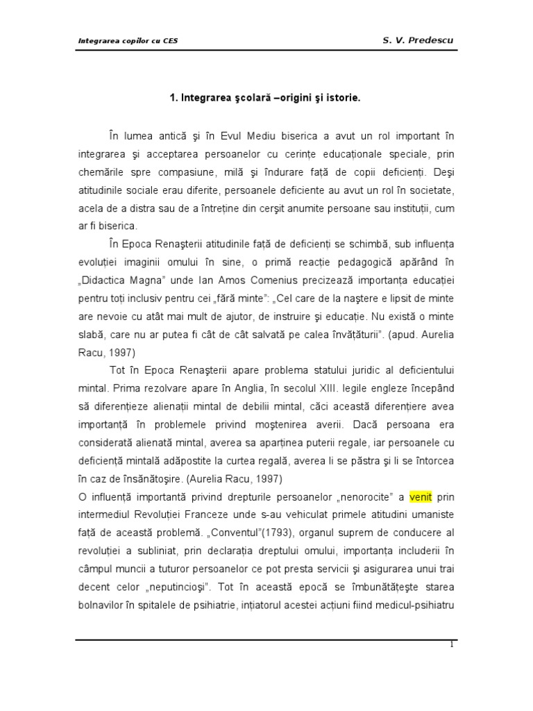 Integrarea Copiilor Cu CES