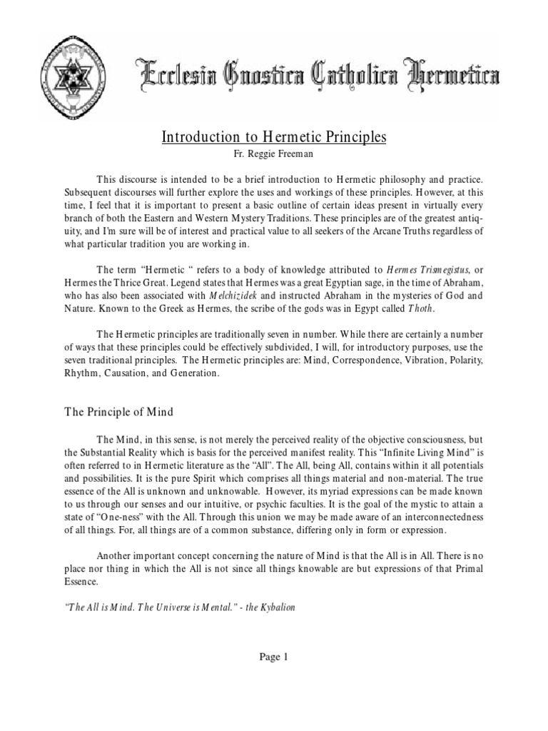 7 Hermetic Principles | PDF | Hermes Trismegistus | Hermeticism
