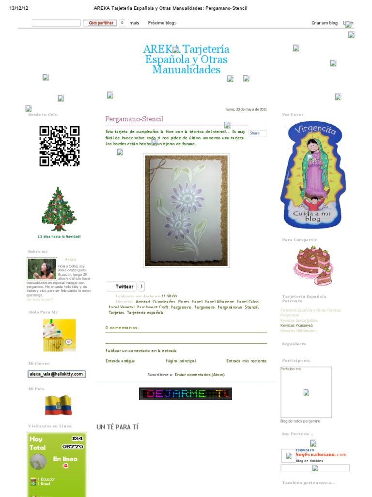 Moldes de Tarjetería Española para Mamá | PDF