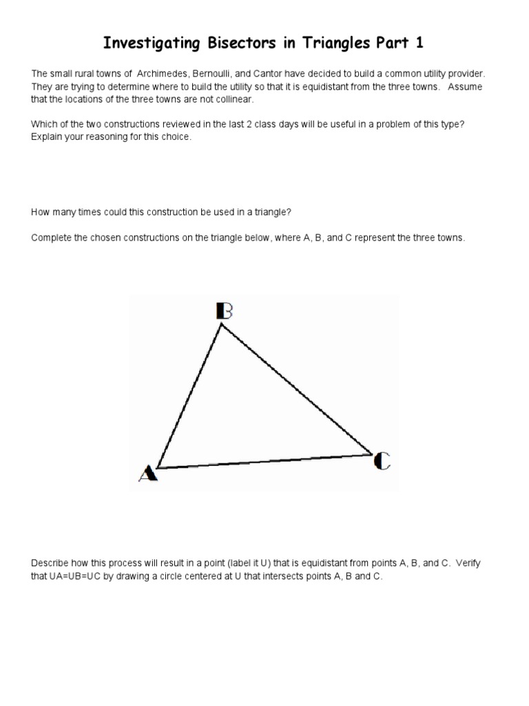 Perpendicular Bisectors of A Triangle Investigation | PDF ...