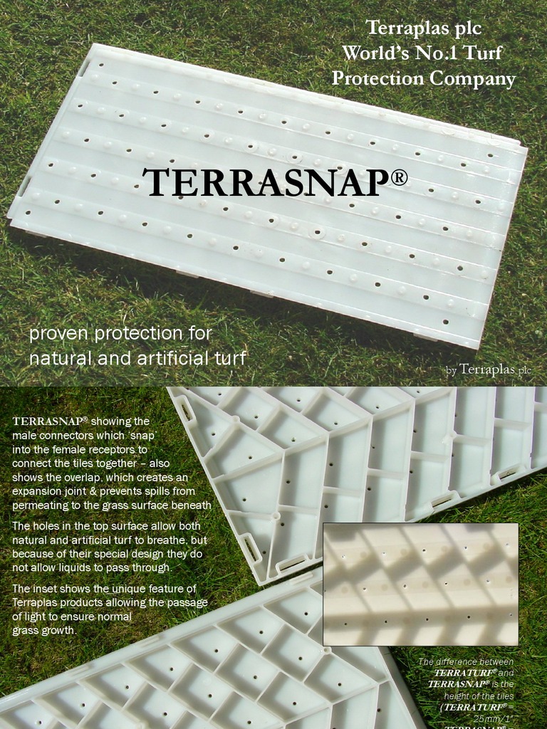 Terrasnap: Terraplas PLC World's No.1 Turf Protection Company | PDF ...
