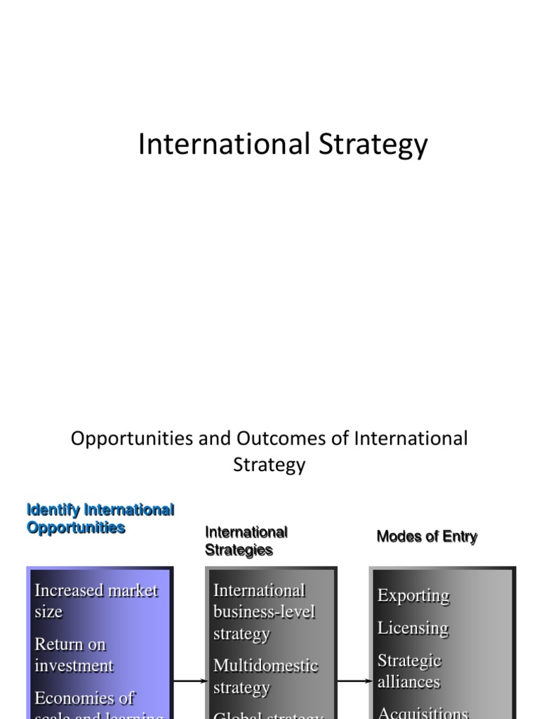 International Level Strategy | PDF | Competitiveness | Strategic Management