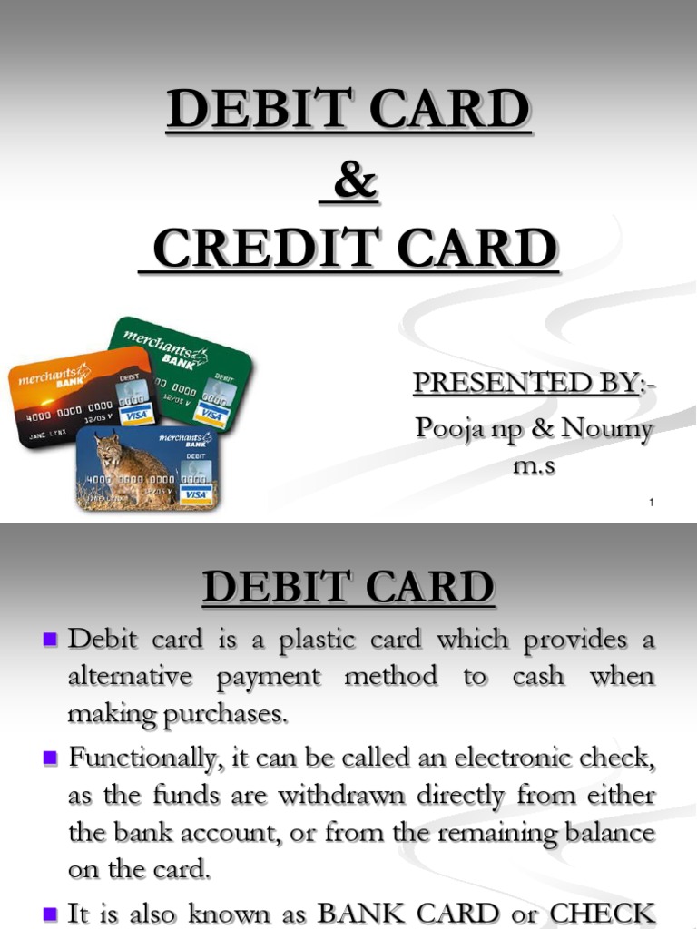Debit and Credit Card | PDF | Debit Card | Credit Card