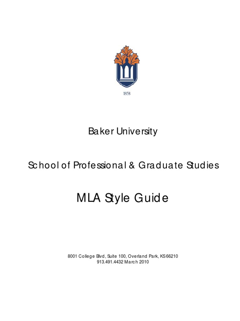Unit 1 MLA Style Guide | PDF | Acronym | Citation