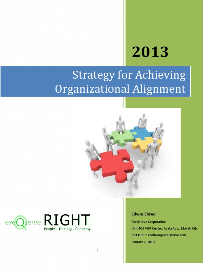 Strategy For Achieving Organizational Alignment | PDF | Team Building ...