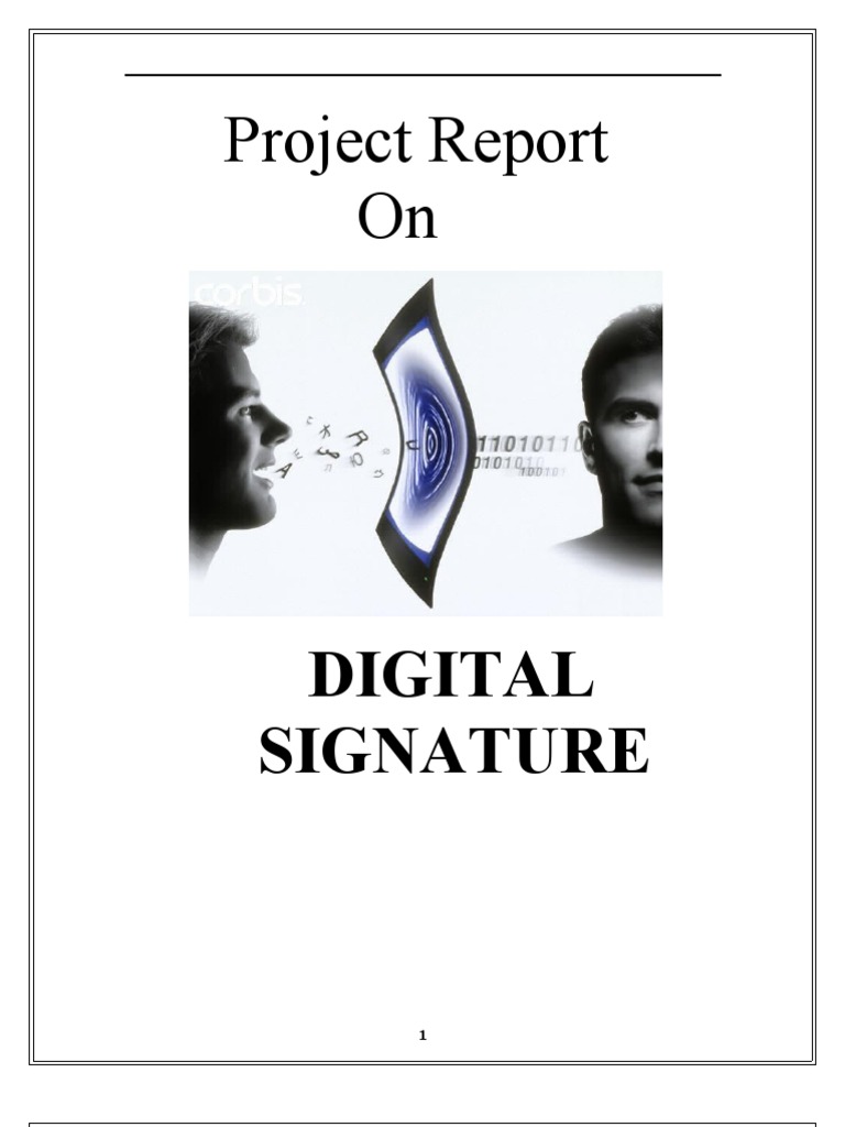 Project Report (Digital Signatures) | Download Free PDF | Public Key ...