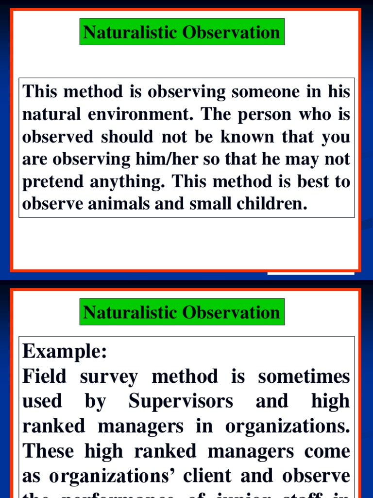 Naturalistic Observation | PDF | Genetics | Psychoanalysis