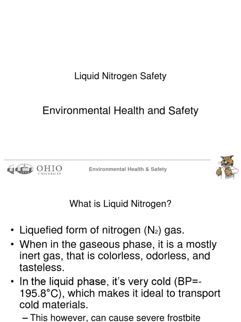 Liquid Nitrogen Safety | PDF | Cryogenics | Valve