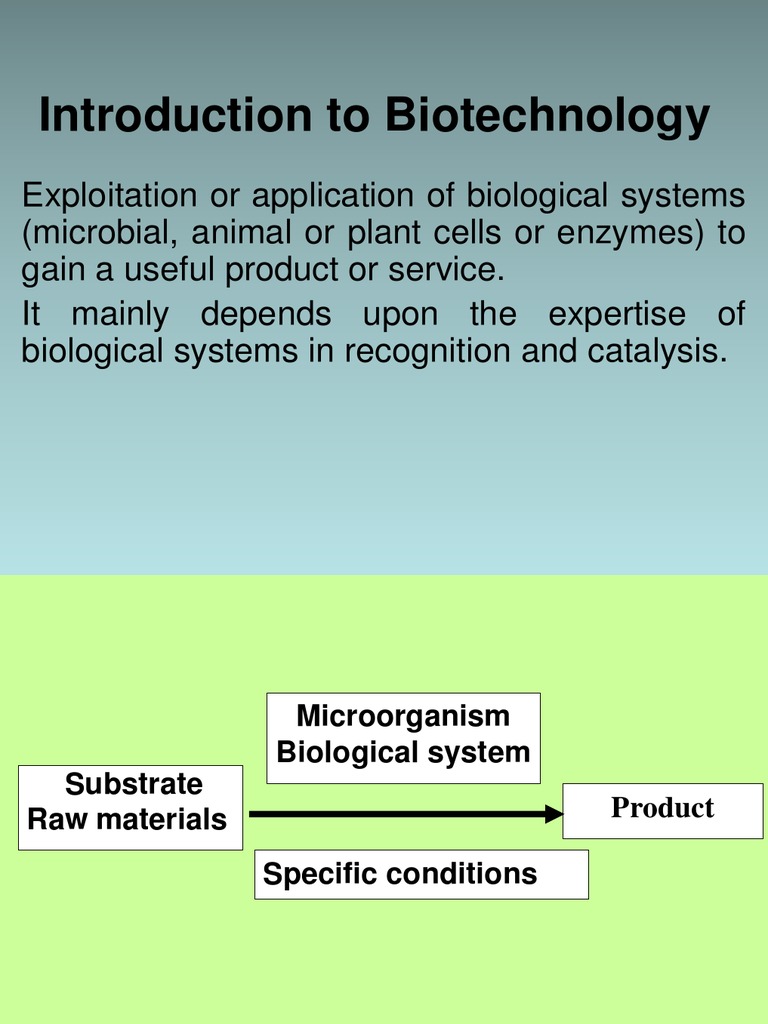 Introduction To Biotechnology | PDF | Biotechnology | Microorganism