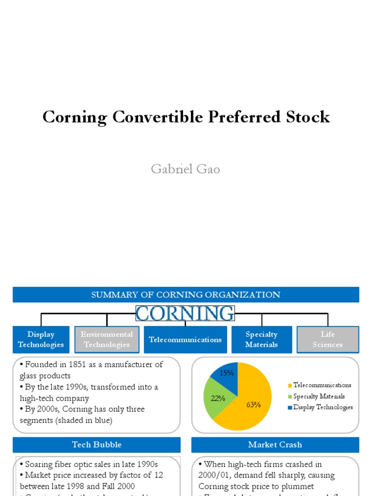 Corning's Convertible Preferred Stock | PDF | Stocks | Option (Finance)