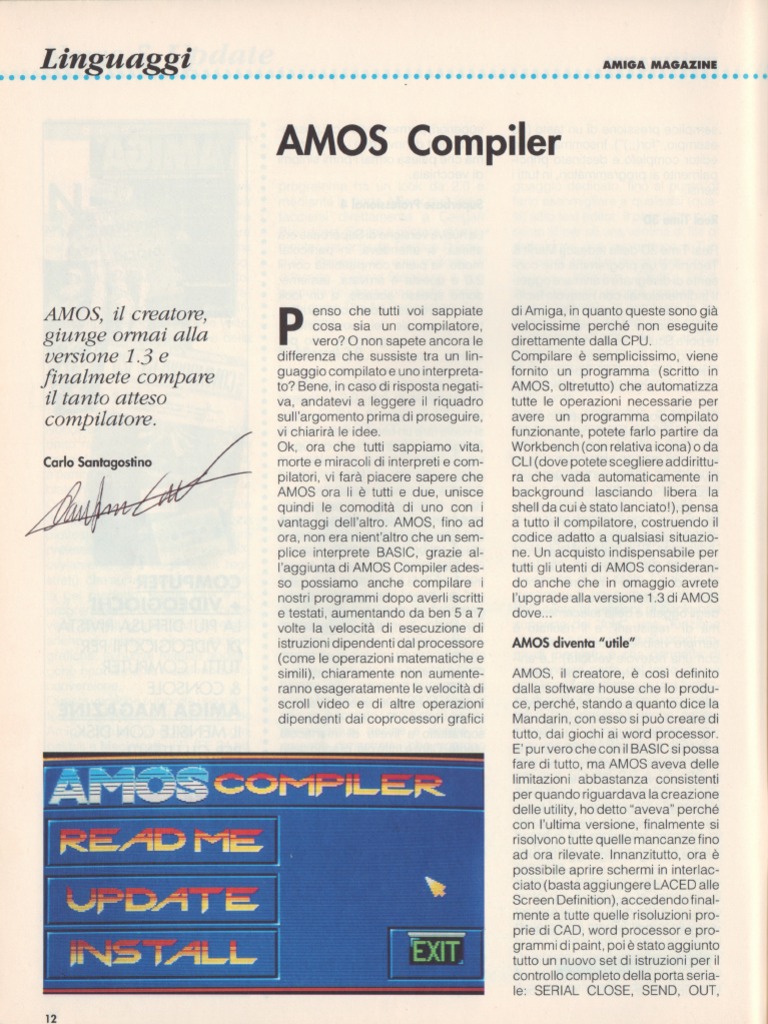 Amiga Magazine - Amos Compiler | PDF