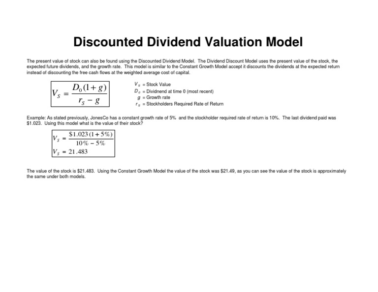 dividend discount model