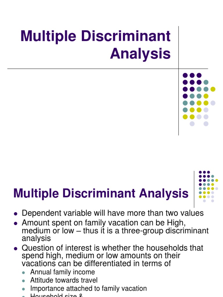 Multiple Discriminant Analysis Explained | PDF | Correlation And ...