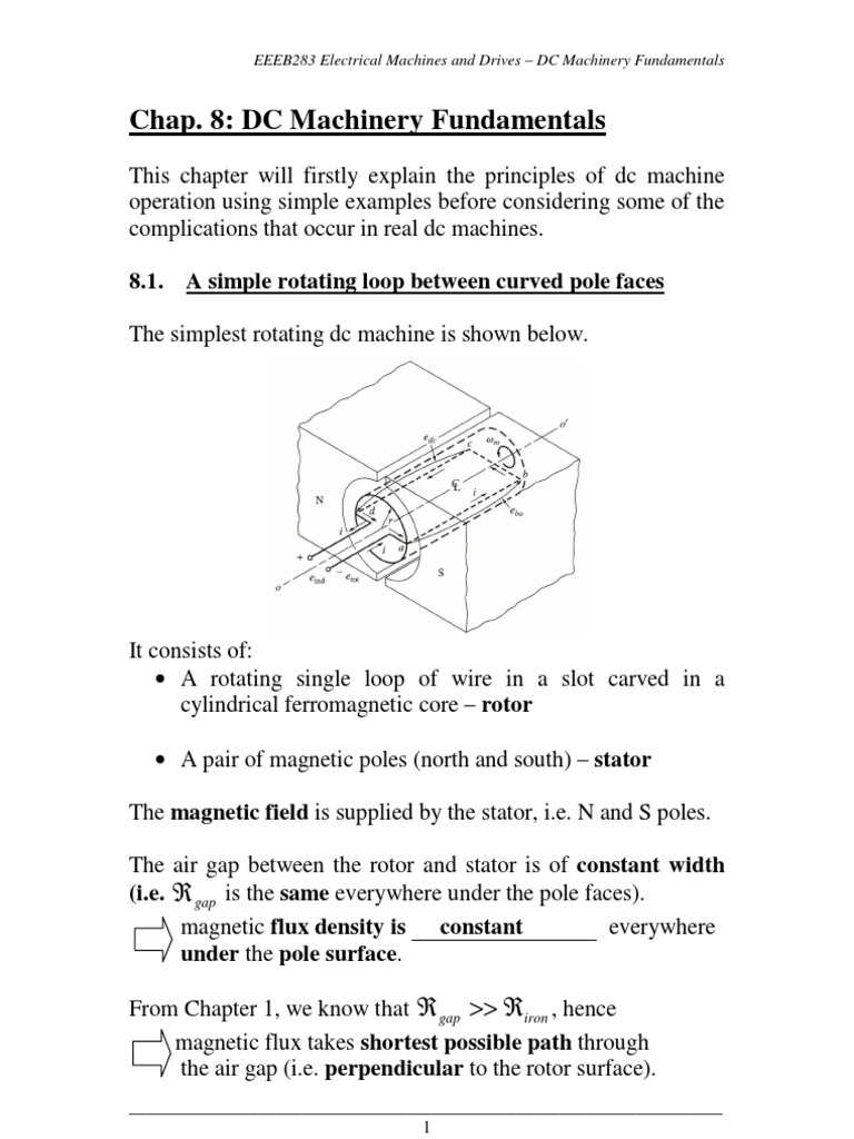 DC Machinery Fundamentals | PDF | Magnetic Field | Electric Generator