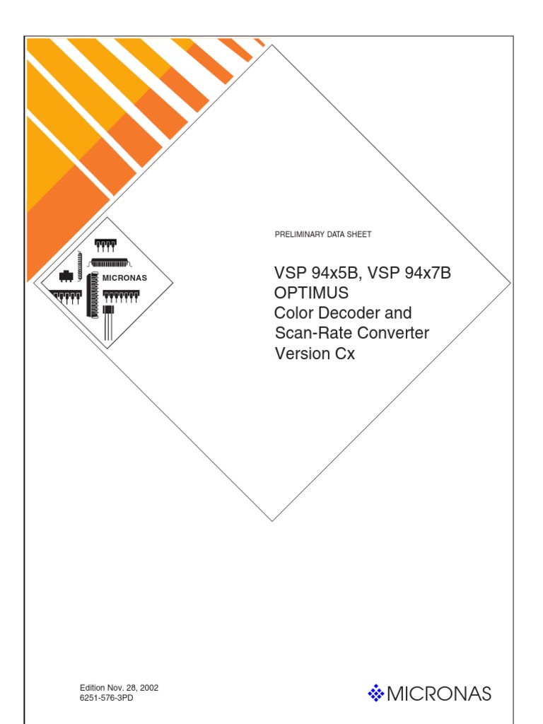 VSP 9437B Color Decoder and Scan-Rate Converter | Download Free PDF ...
