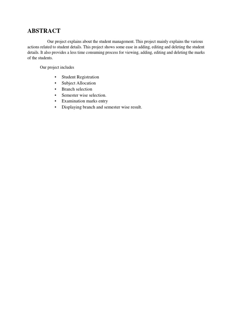 Project On Student Management System | PDF | Databases | Relational ...