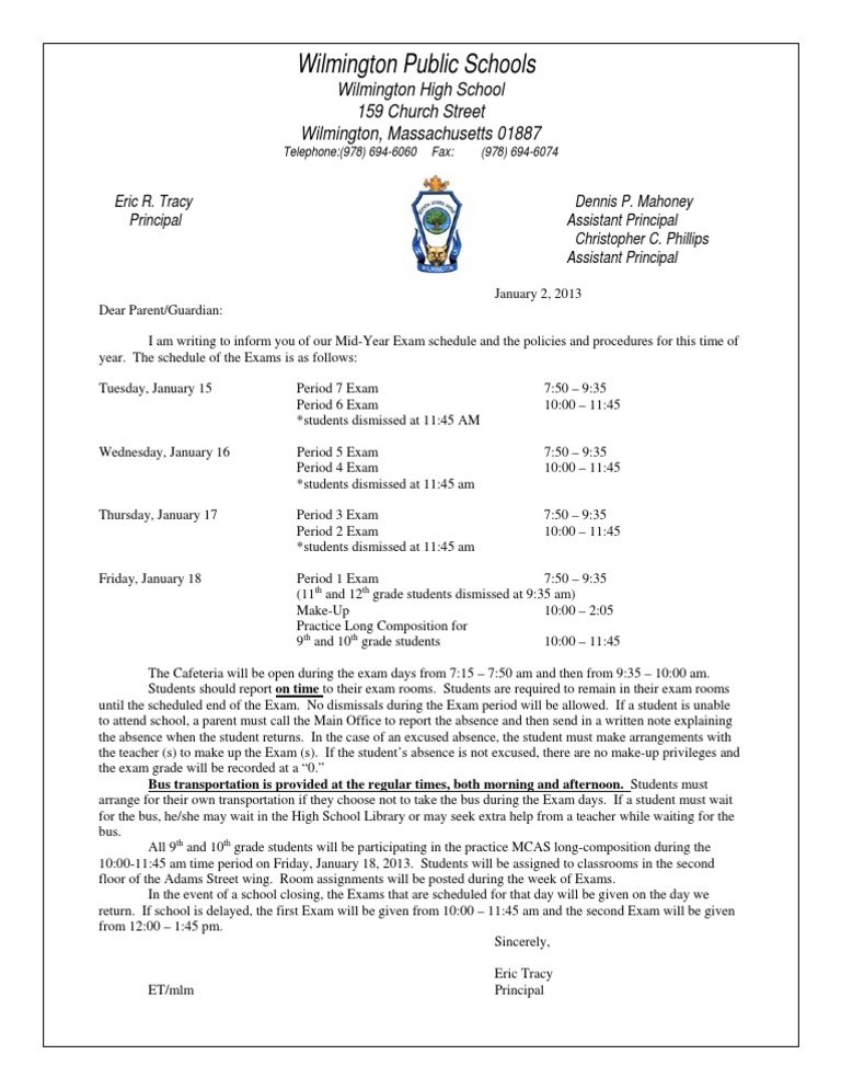 Mid-Year Parent Letter | PDF | Students | Test (Assessment)