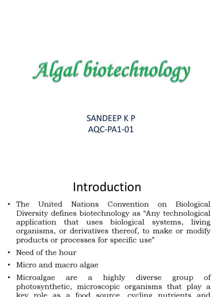 Algal Biotech | PDF | Algae | Seaweed