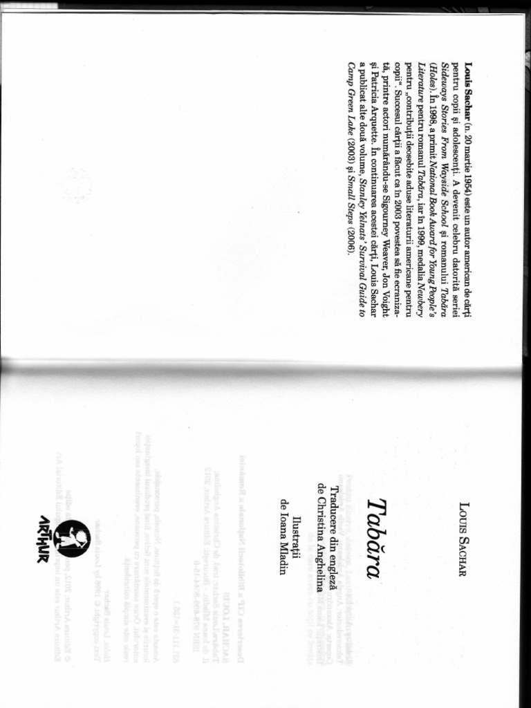 Louis Sachar - Tabara | PDF