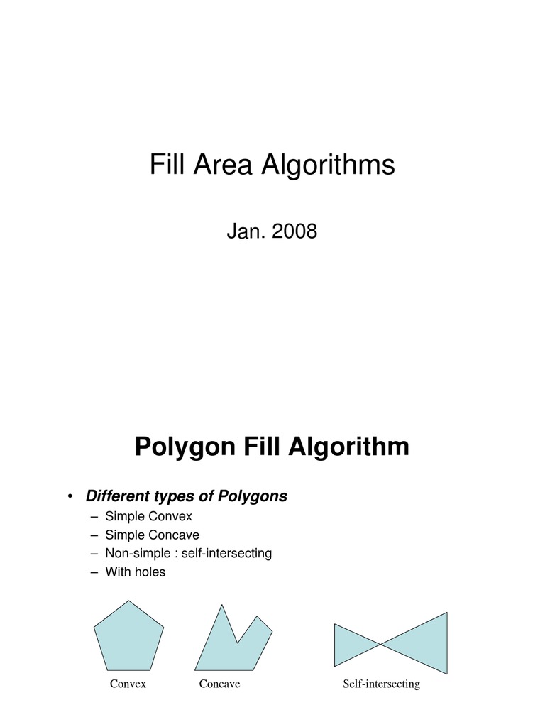 Fill Area Algorithms | Polygon | Algorithms