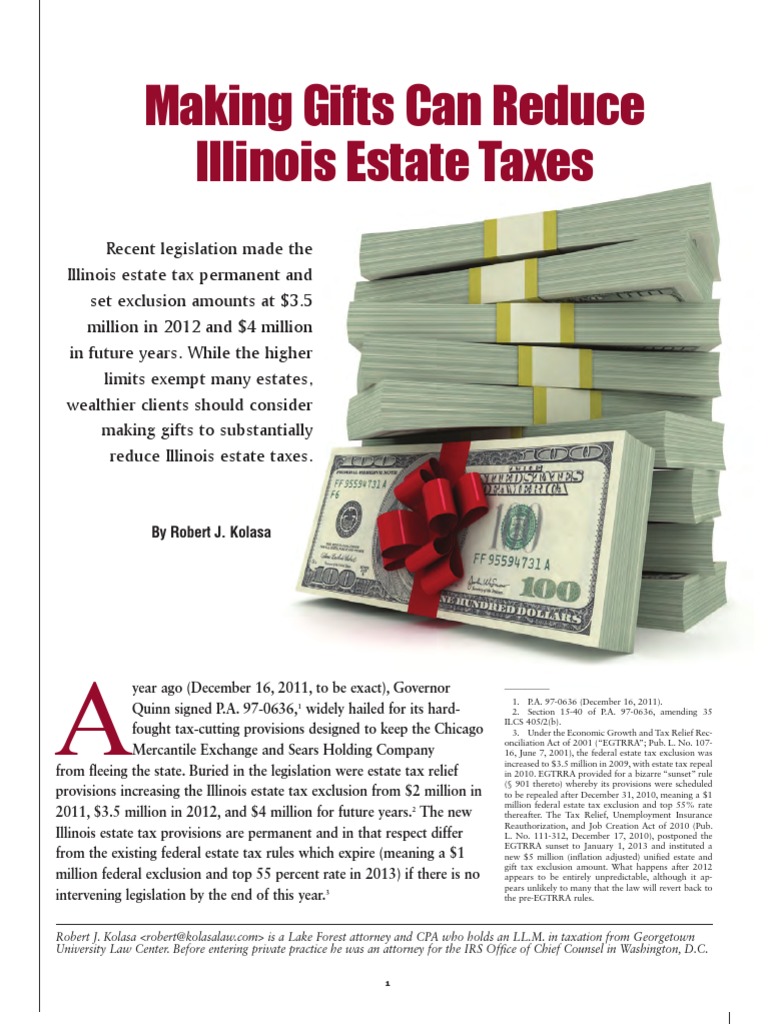 Gifts to Reduce Illinois Estate Taxes | Estate Tax In The United States ...