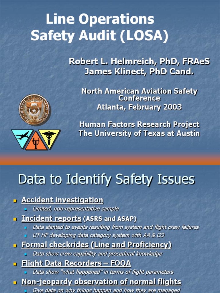 Line Oriented Safety Audit LOSA | PDF | Continental Airlines | Air ...