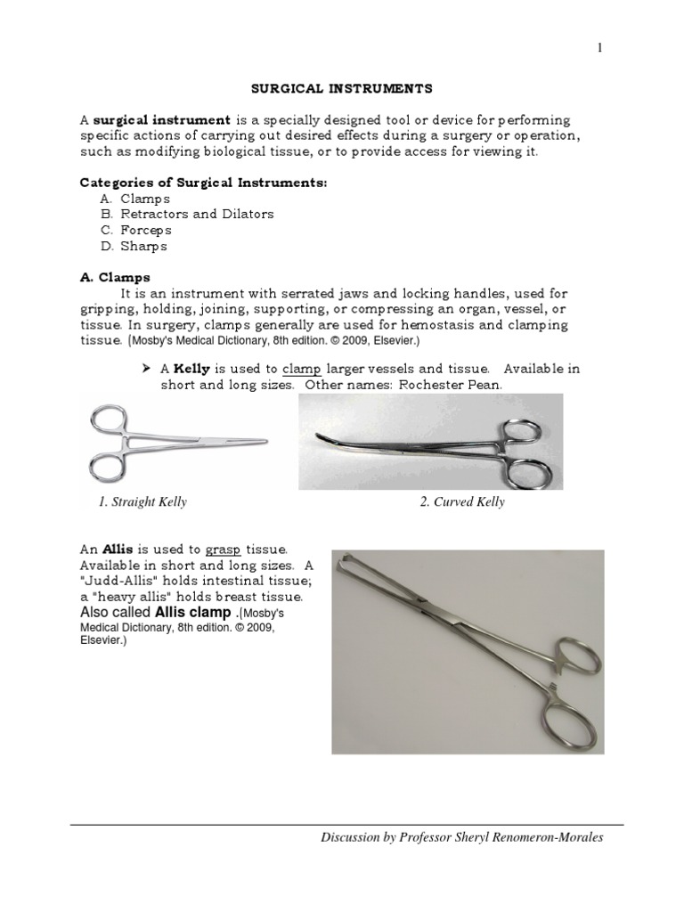 Surgical Instruments, Types of Surgery and Surgical Techniques | PDF ...