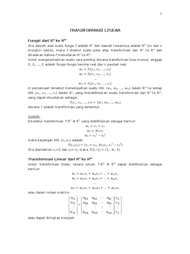 Transformasi Linier | PDF