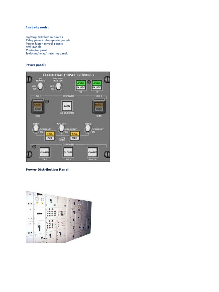 Lighting Distribution Boards Relay Panels, Changeover Panels Power ...
