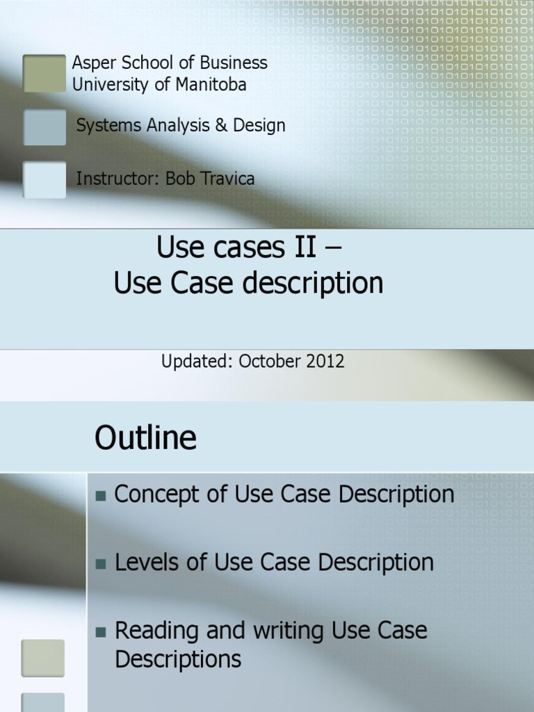 Use Cases II - Use Case Description | PDF | Use Case | Systems Science