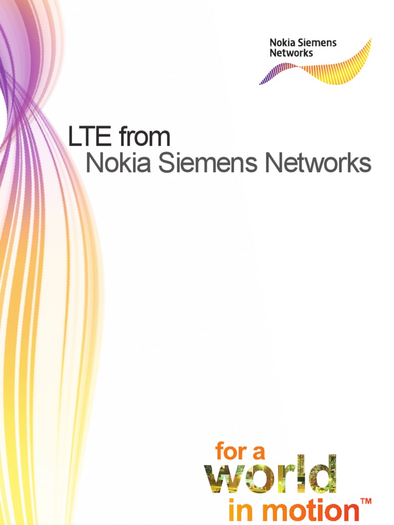 Lte From Nokia Siemens Networks Pdf Lte Telecommunication Lte