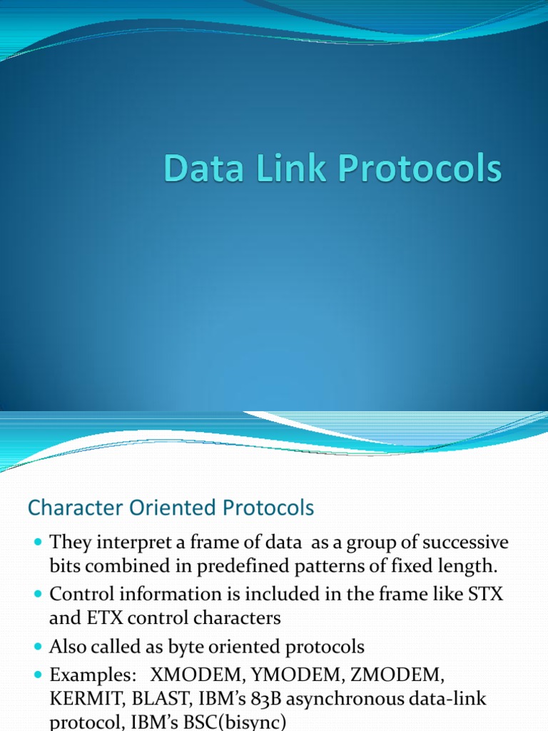 Data Link Protocols | PDF | Data Transmission | Telecommunications
