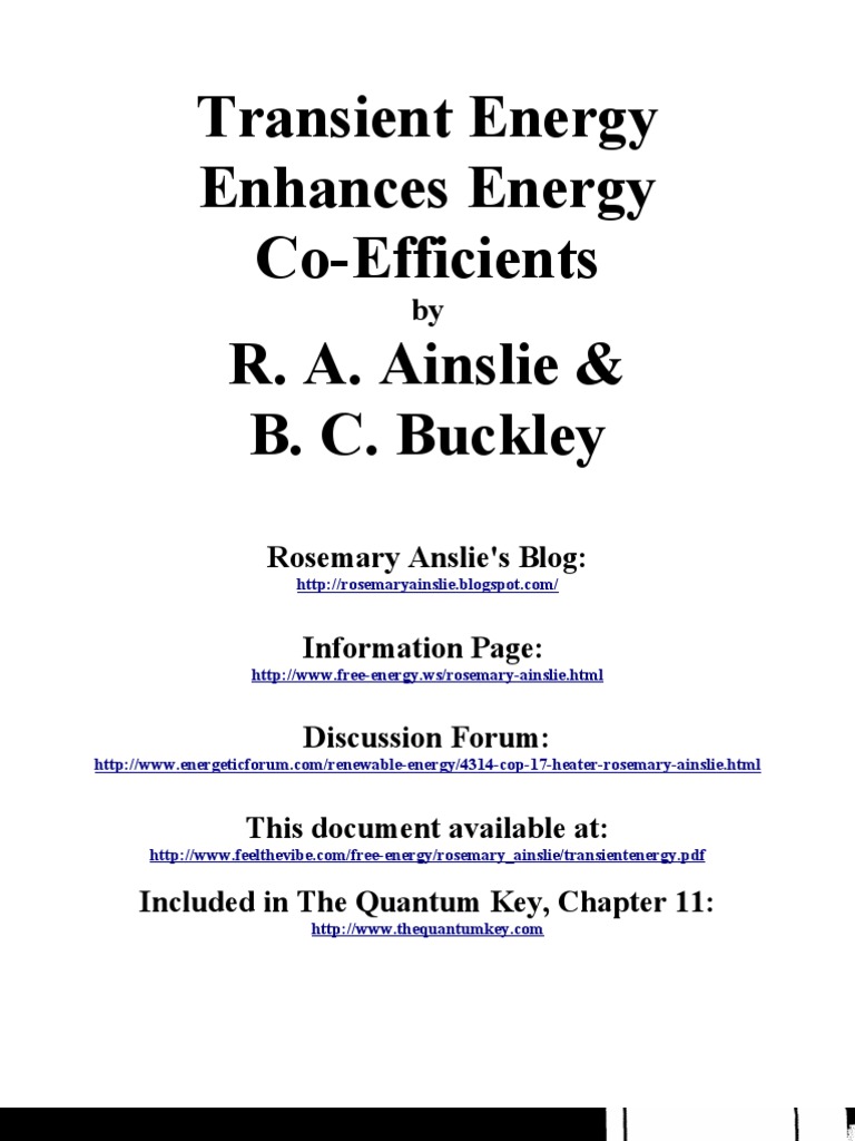 Transient Energy Co-Efficients Explained | PDF | Technology & Engineering