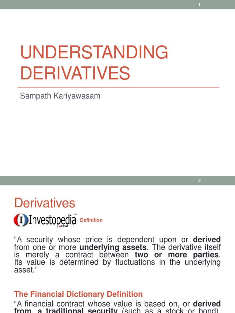 Understanding Derivatives - Futures | PDF | Futures Contract ...