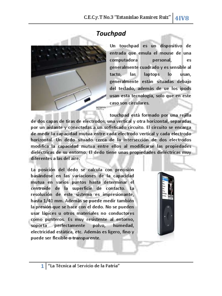 Touchpad | PDF | Electromagnetismo | Electricidad