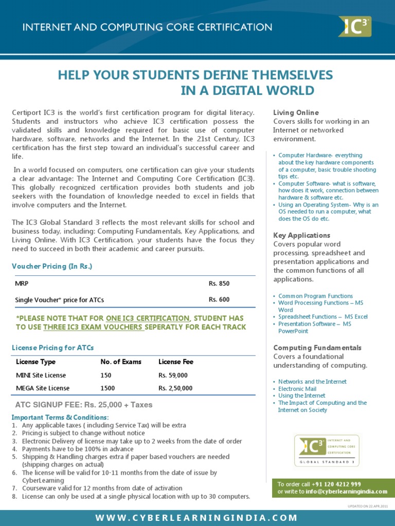 IC3 For Getting Certified in Computing | PDF | Professional ...