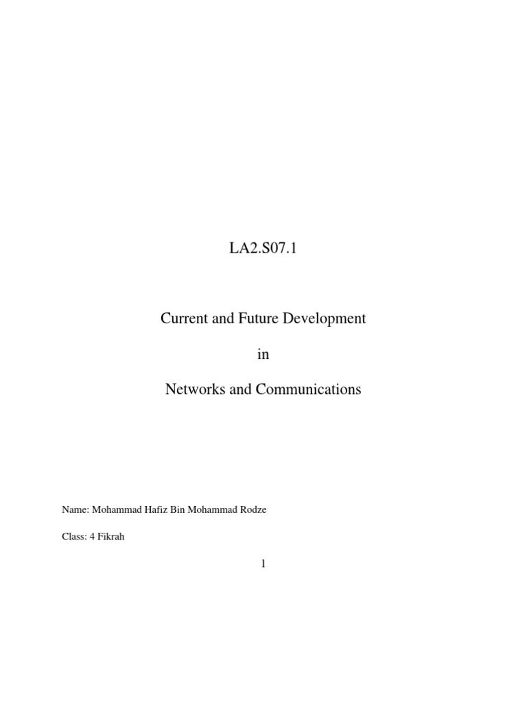 Current and Future Development | PDF | Wireless Lan | Computer Network