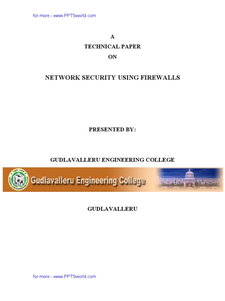 An Overview of Network Security Using Firewalls with a Focus on Packet Filtering Firewalls | PDF ...