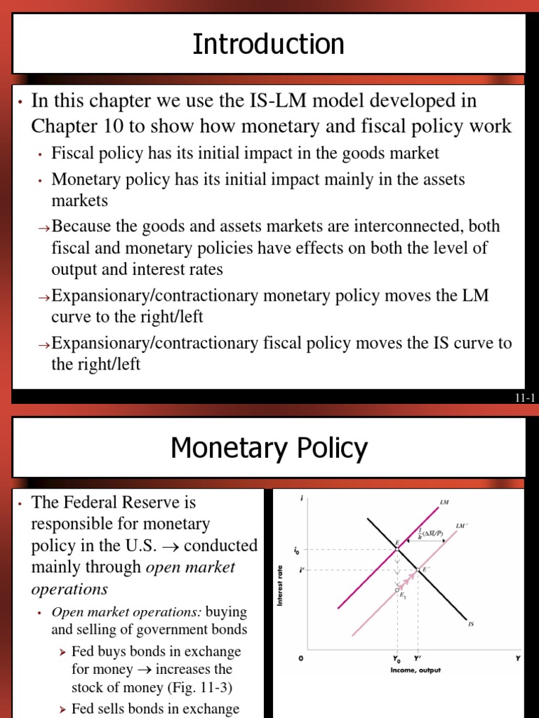 Analyzing the Transmission and Effects of Monetary and Fiscal Policy ...