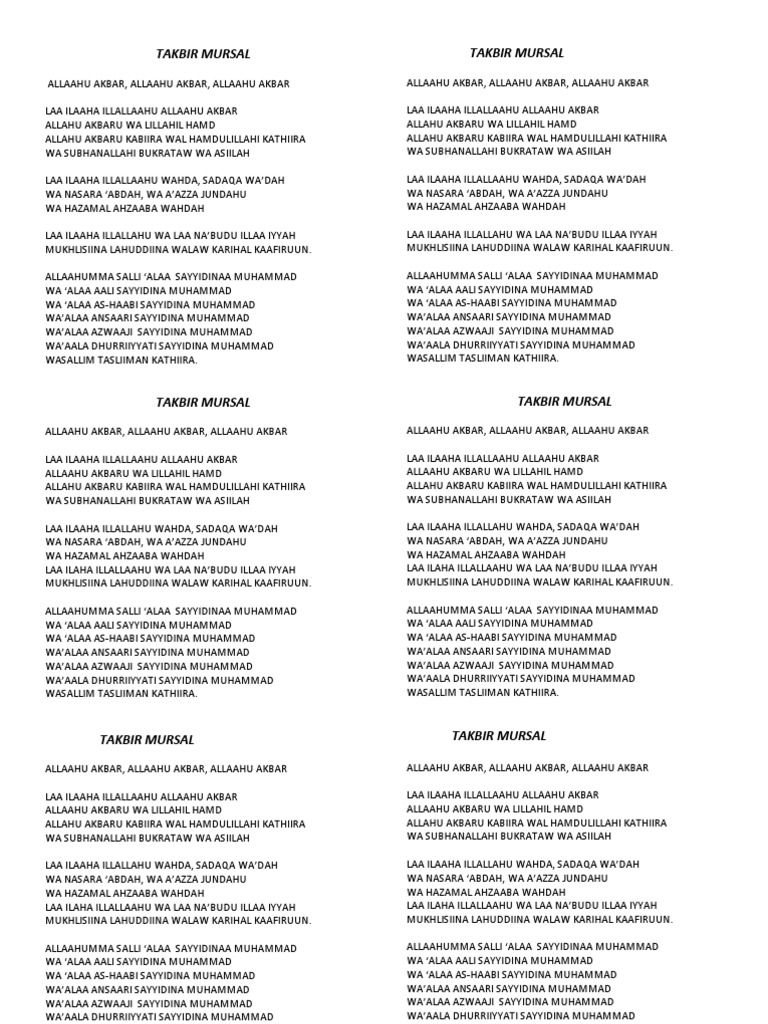 TAKBIR MURSAL