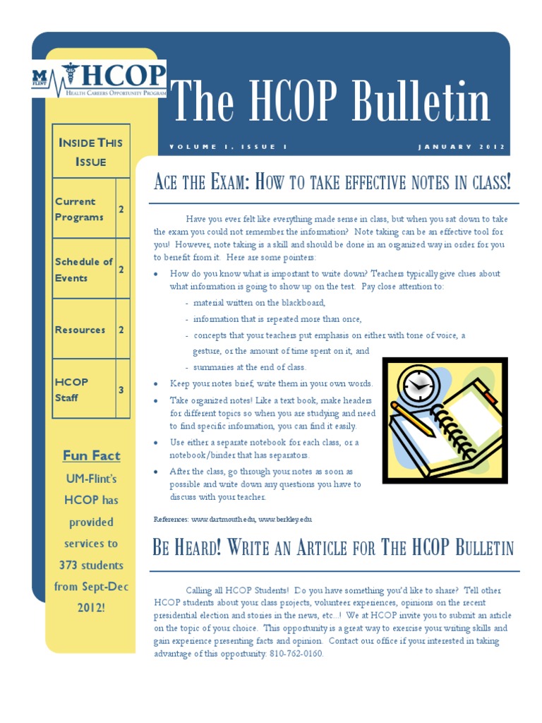 The HCOP Bulletin: B H ! W A T Hcop B | PDF | Flint, Michigan | Test ...
