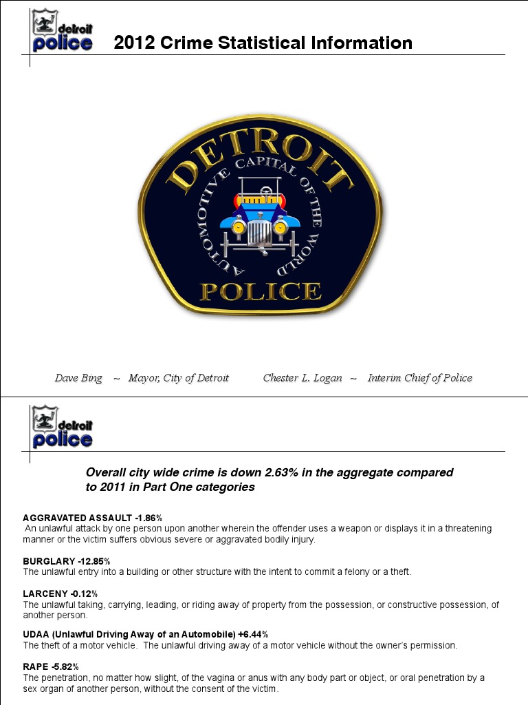 Detroit Homicide Statistics | PDF | Problem Behavior | Criminal Justice